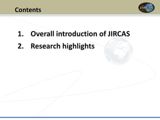 Research Activities at JIRCAS | PPTX