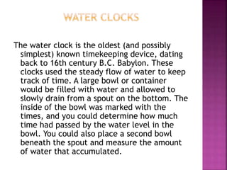 Ancient devices for Measuring Time | PPTX