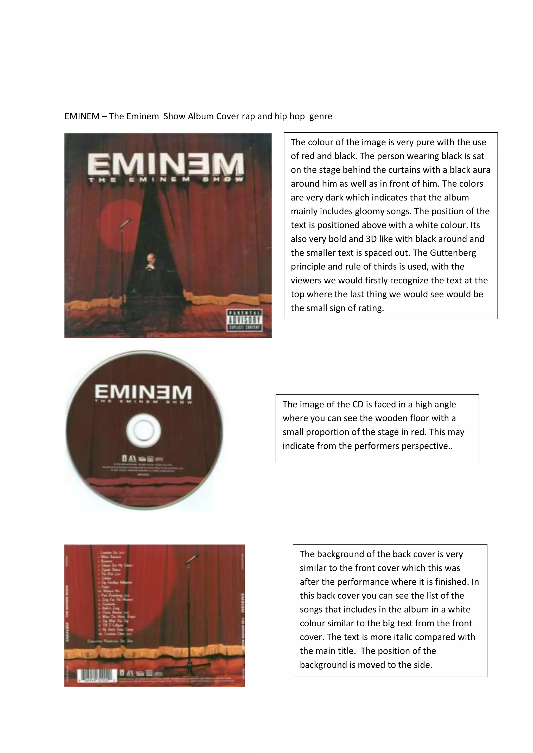 Album Cover Analysis X3 | DOCX
