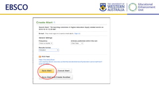 Research alerts for EBSCO | PPTX
