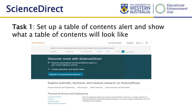 Research alerts for ScienceDirect | PPT