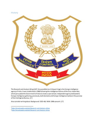 Research and analysis wing | PDF
