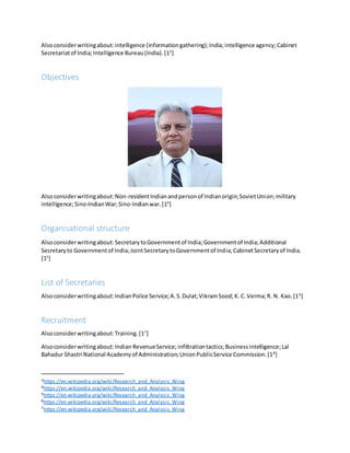 Research and analysis wing | PDF