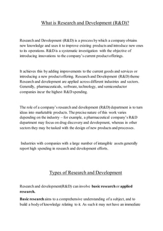 Research and development | DOCX