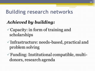 Research and Development in Nigeria: Building Research Networks Across ...