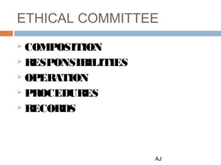 Research and ethical committee or IRB | PPT