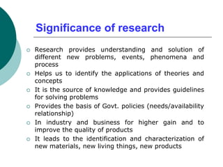 Research and its types.. Research methodology | PPT
