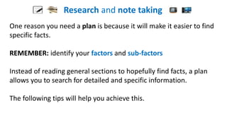 History research and note taking | PPTX