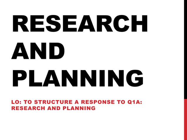 Research and Planning | PPT