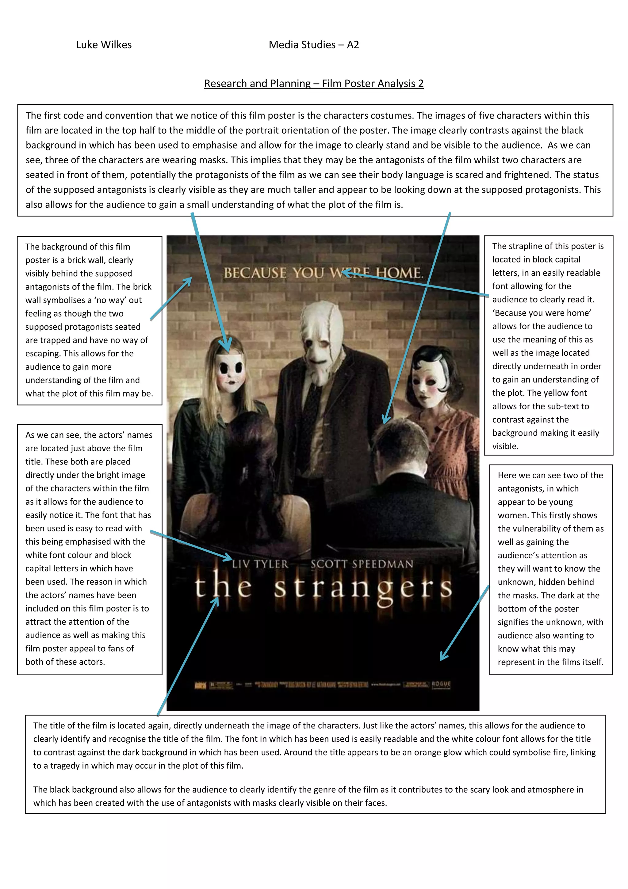 Horror film poster analysis. | DOCX