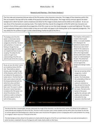 Horror film poster analysis. | DOCX