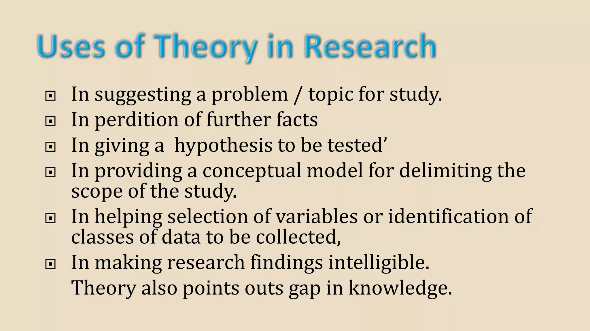 Research and Theory | PPTX