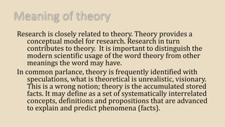 Research and Theory | PPTX
