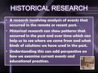 Research and types of research | PPTX