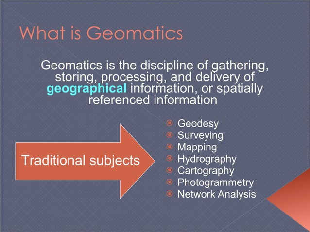 Research Areas In Geomatics | PPT