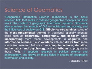 Research Areas In Geomatics | PPT