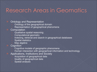 Research Areas In Geomatics | PPT