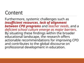 Research Article Analysis about CPD Implementation in Ethiopia.pptx