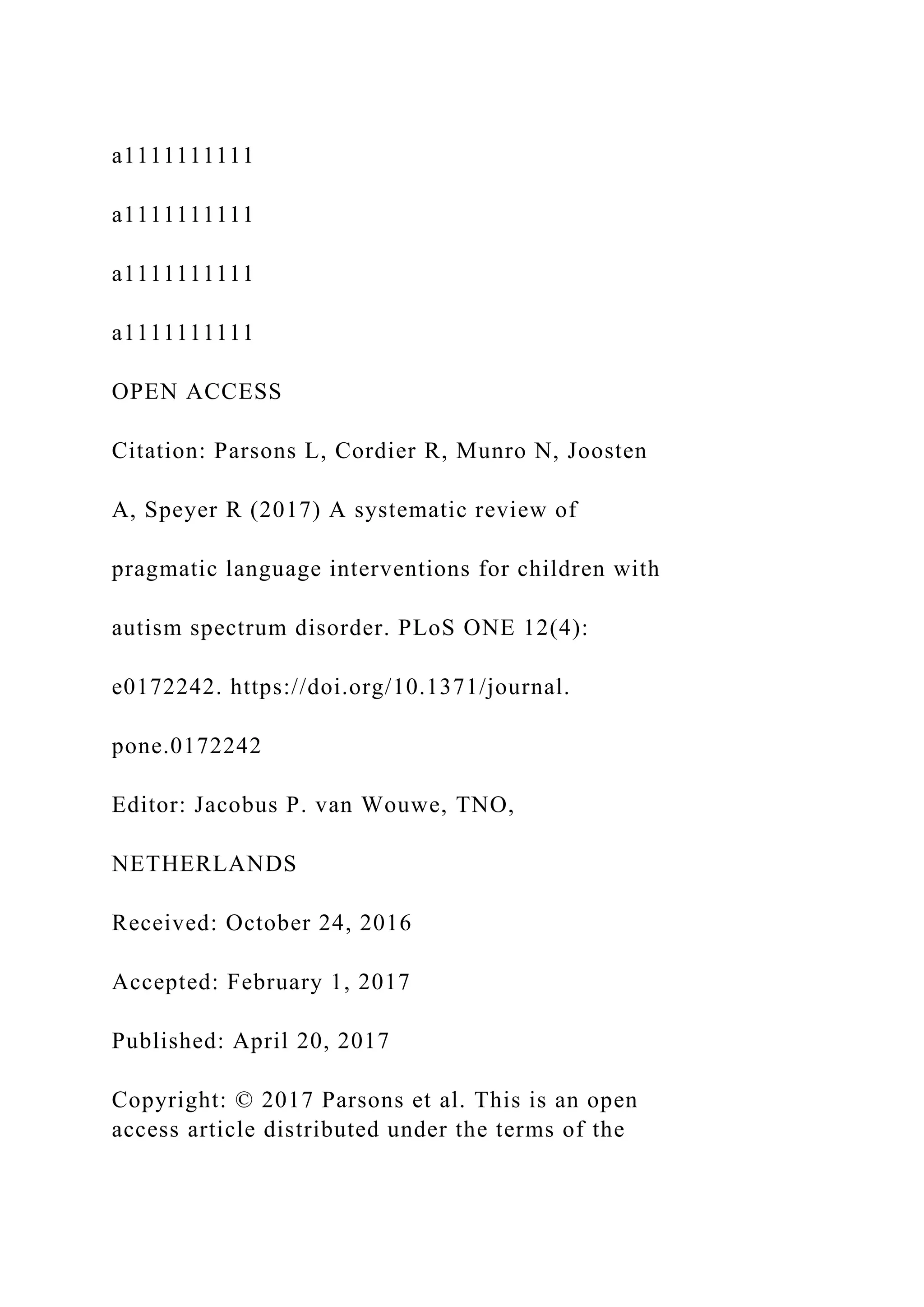 RESEARCH ARTICLEA systematic review of pragmatic language.docx