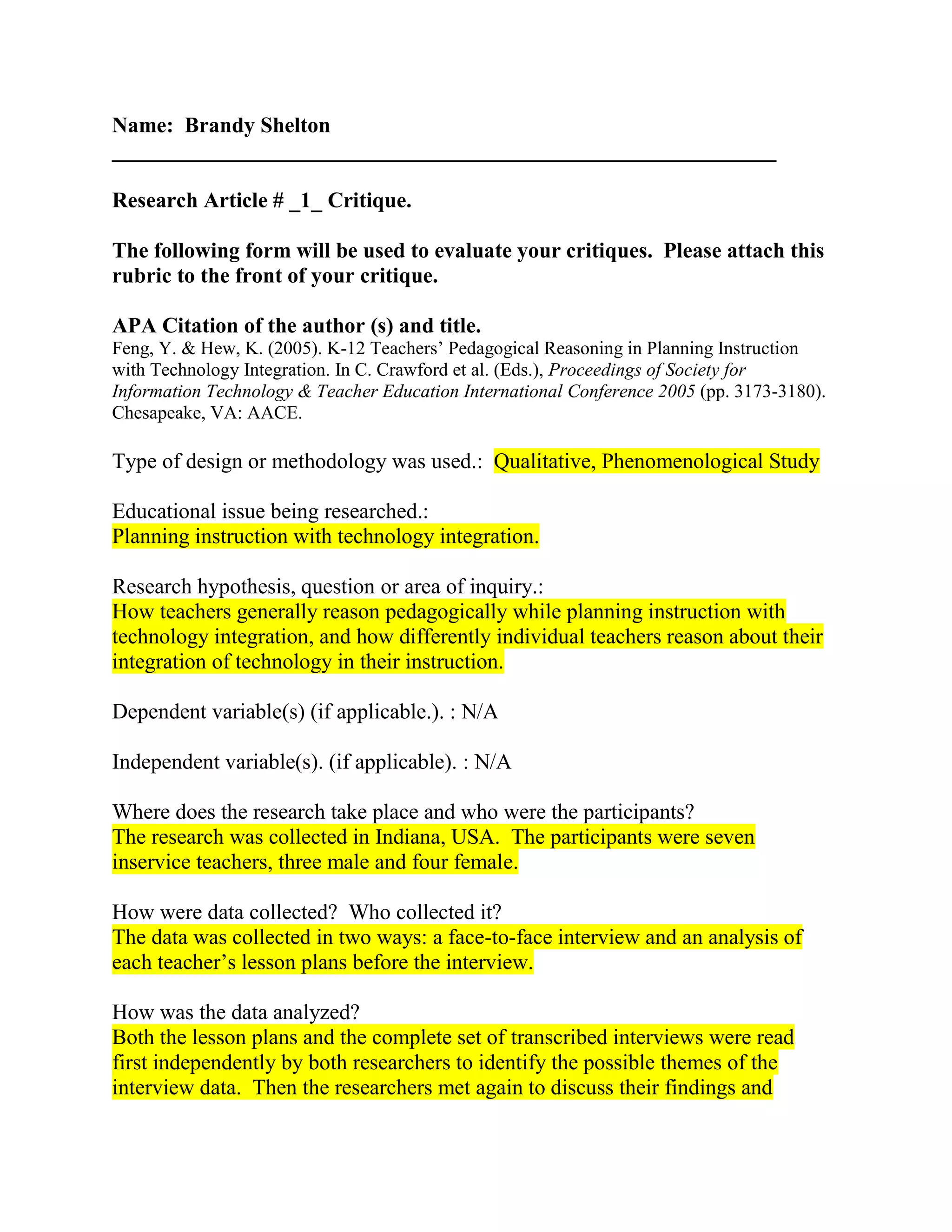 EDU 710 Lit Rev Outline #1 | DOCX | Educational Assessment | Education