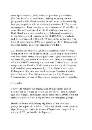 Research ArticleIncreased Mercury Levels in Patients with Ce.docx