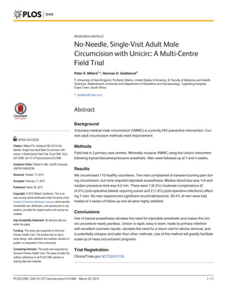 Research article no needle no suture vmmc | PDF