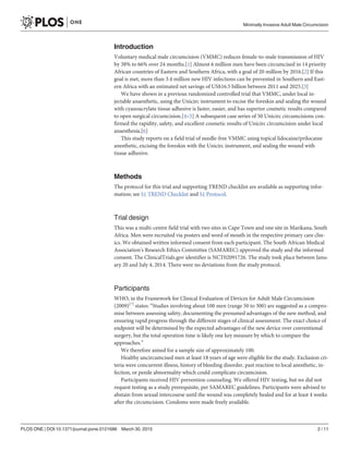 Research article no needle no suture vmmc | PDF