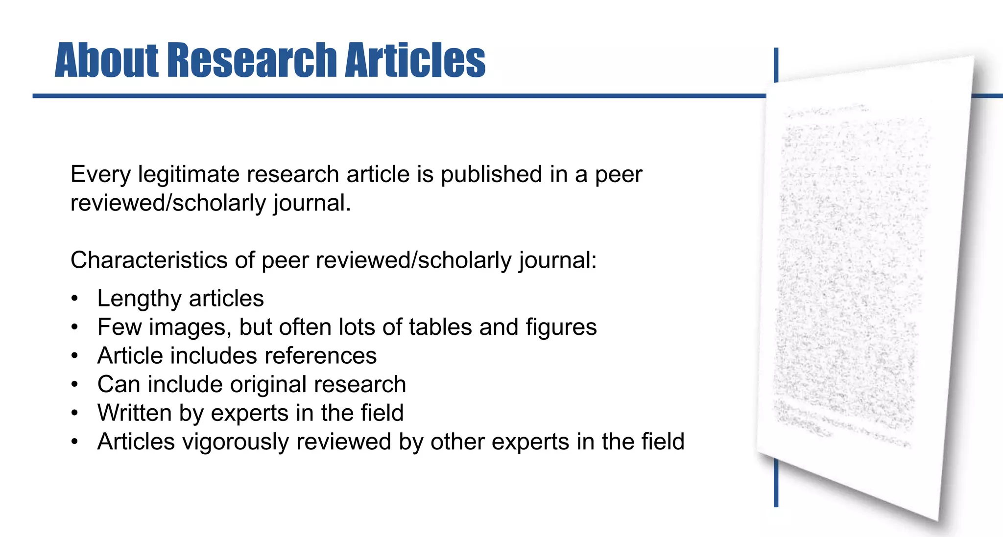 Research articles | PPTX