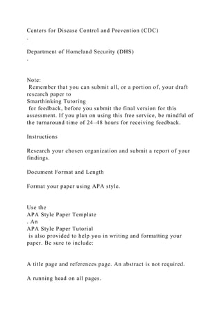 Research a selected local, national, or global nonprofit organizatio.docx