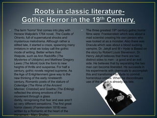 History of Horror | PPTX