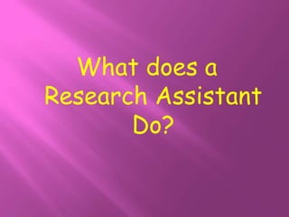 Research assistance and counsulting | PPTX | Undergraduate Education ...