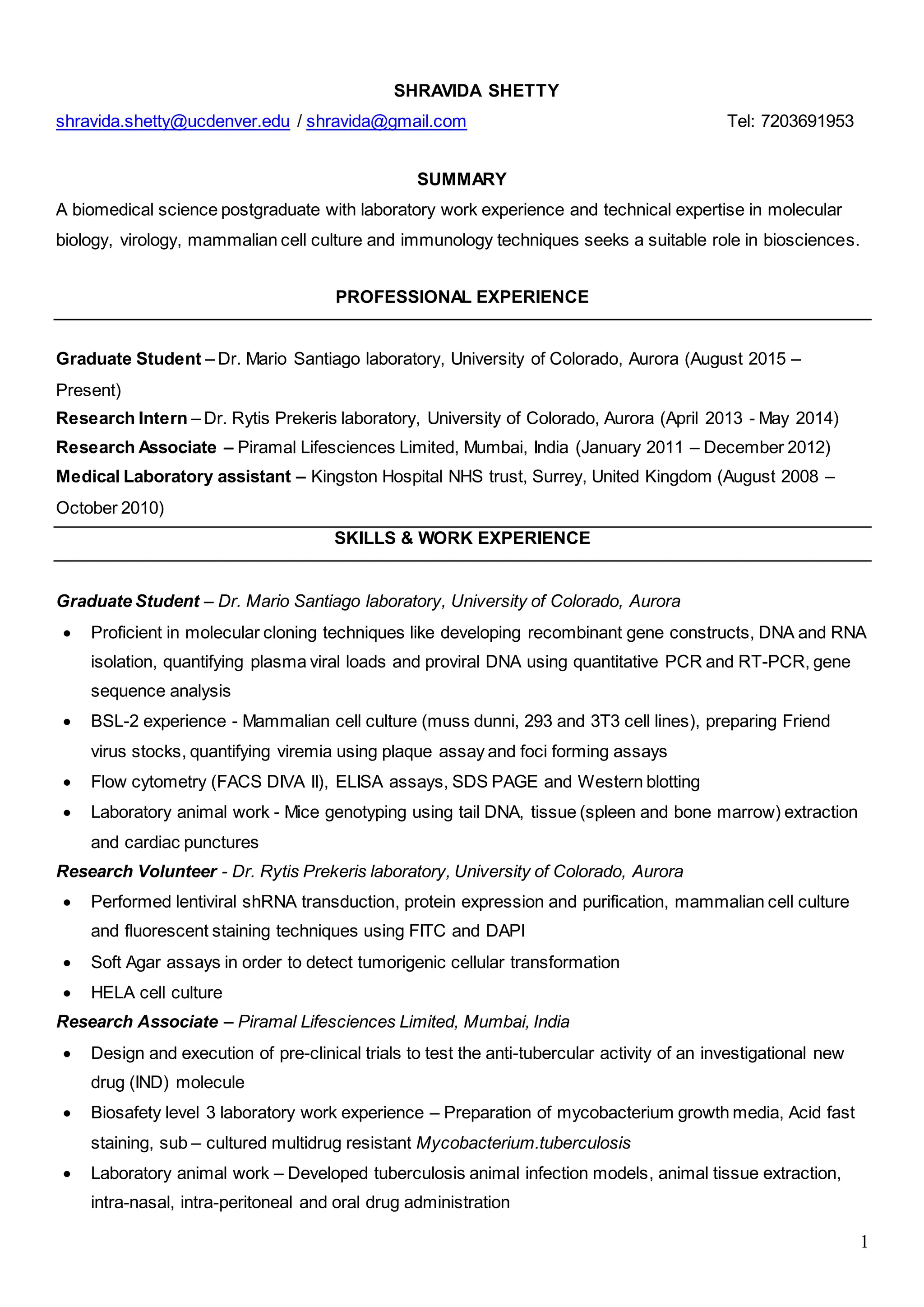 Research associate resume | DOCX