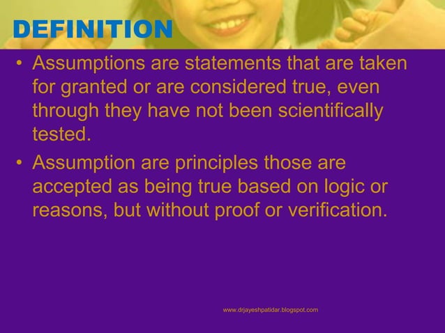 Research assumption | PPSX | Science