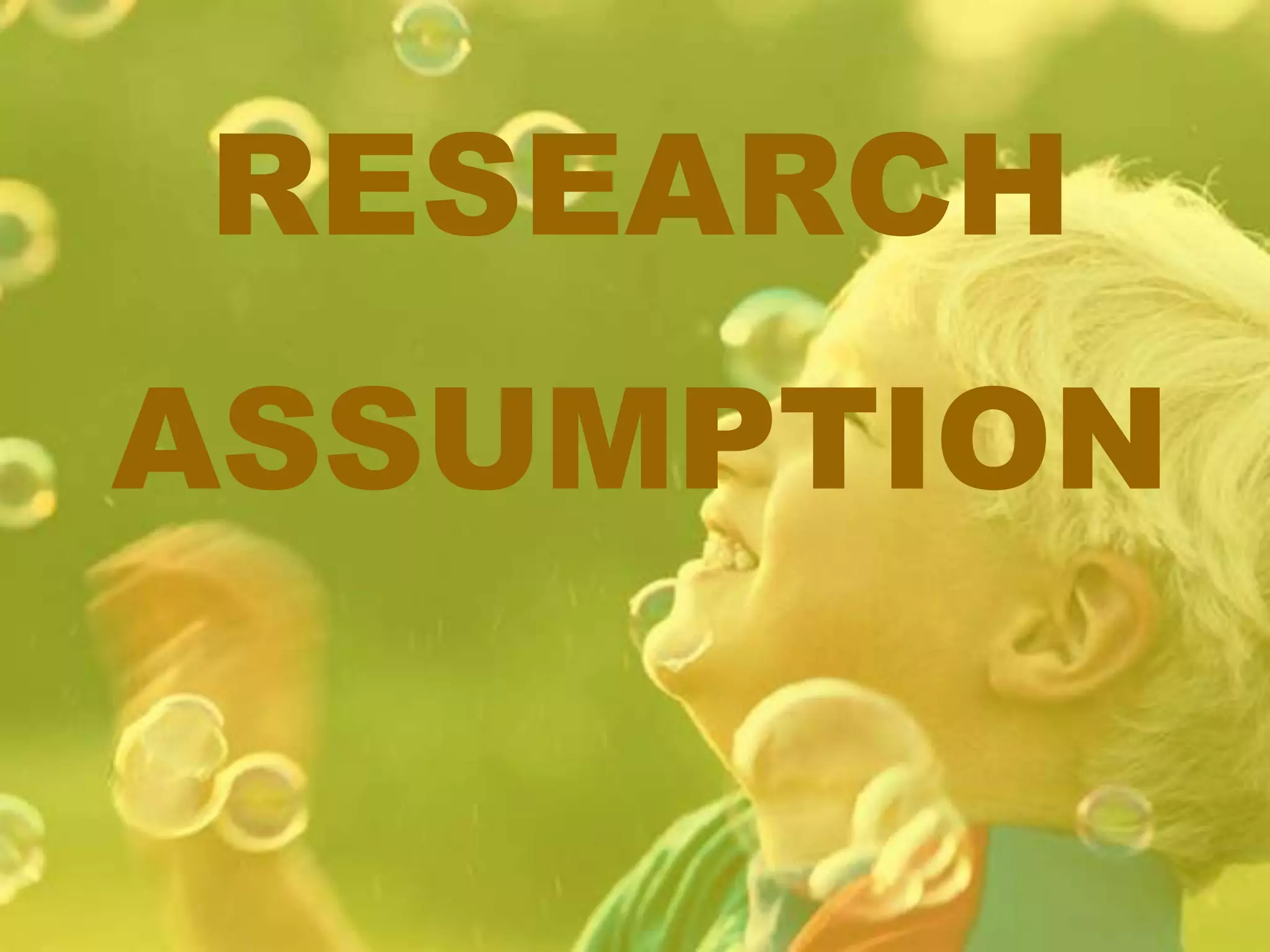 Research assumptions | PPTX