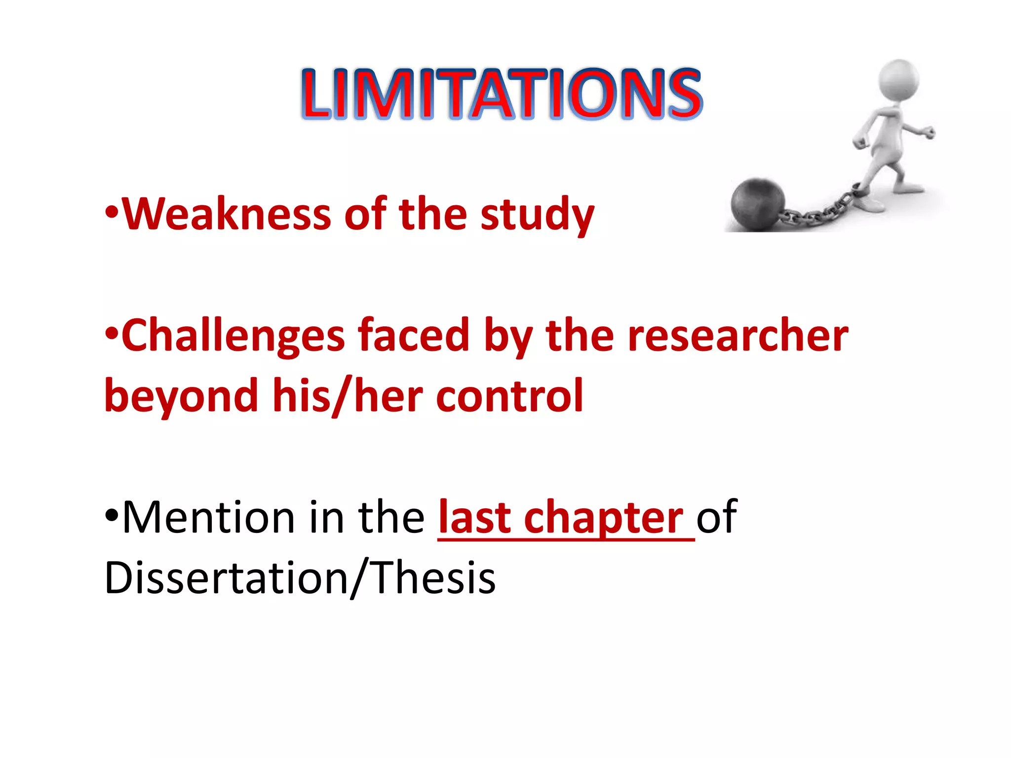 Research assumptions, delimitations and limitations | PPTX