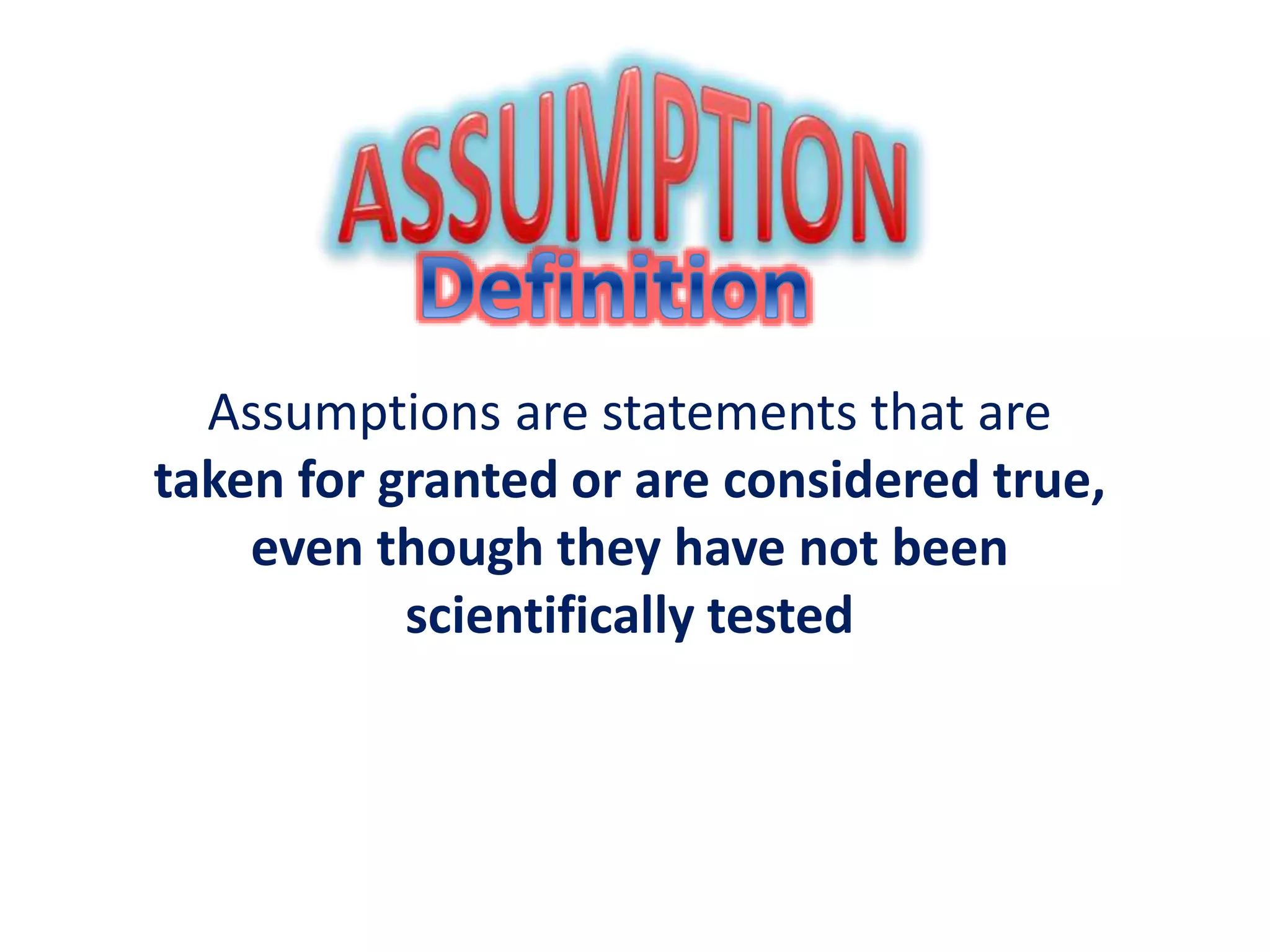 Research assumptions, delimitations and limitations | PPTX