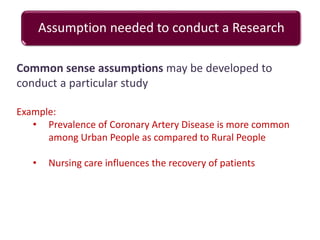 Research assumptions, delimitations and limitations | PPTX