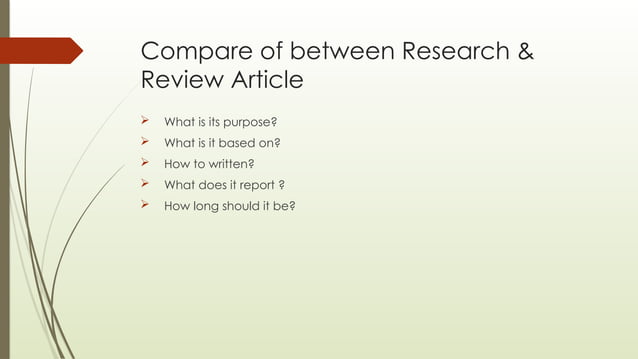 Understanding Of Research And Review Article Ppt Pptx