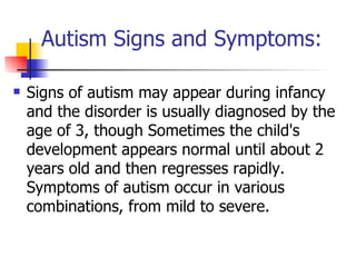 Child with autism | PPT