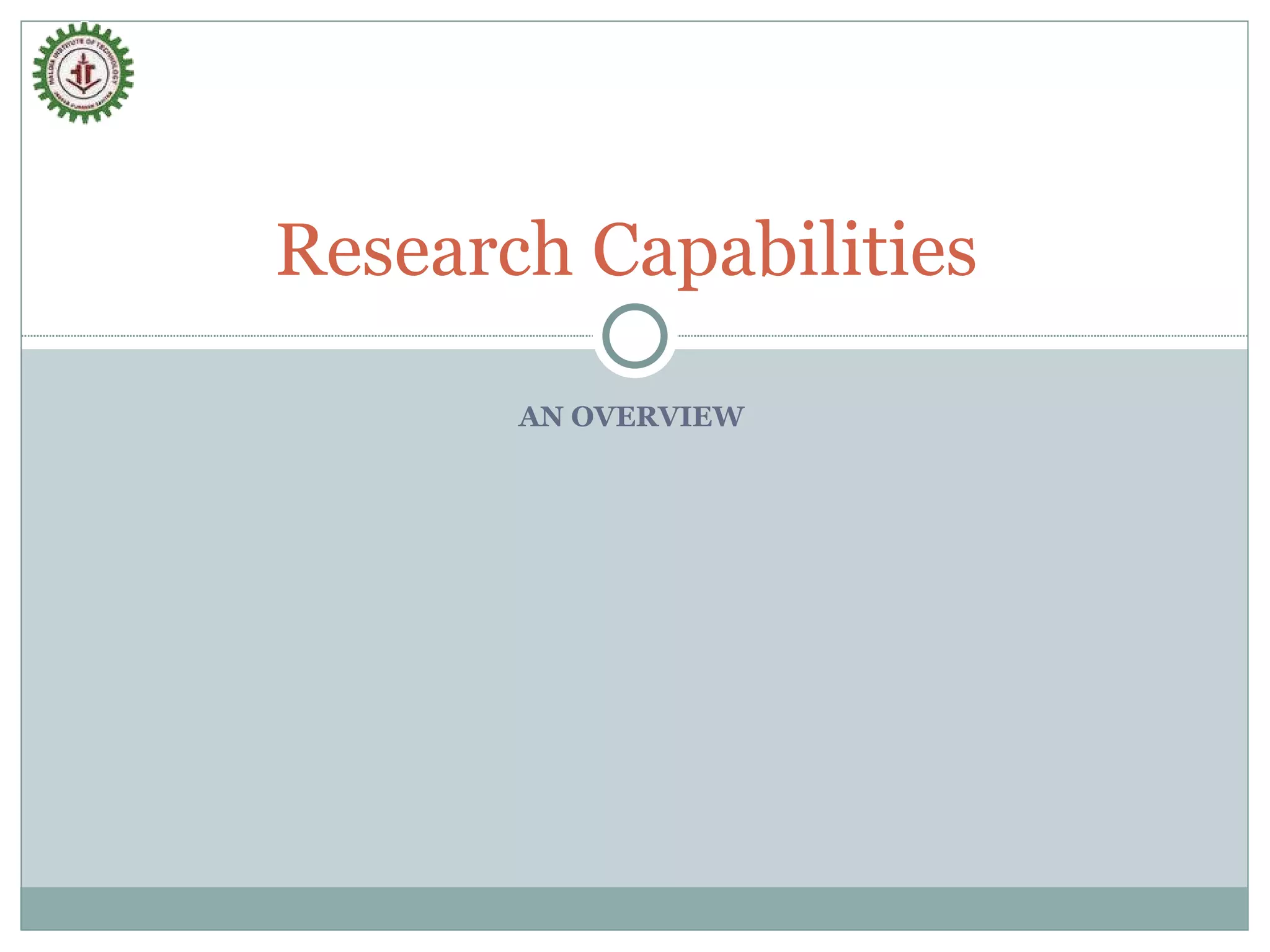 Research Capabilities | PPT