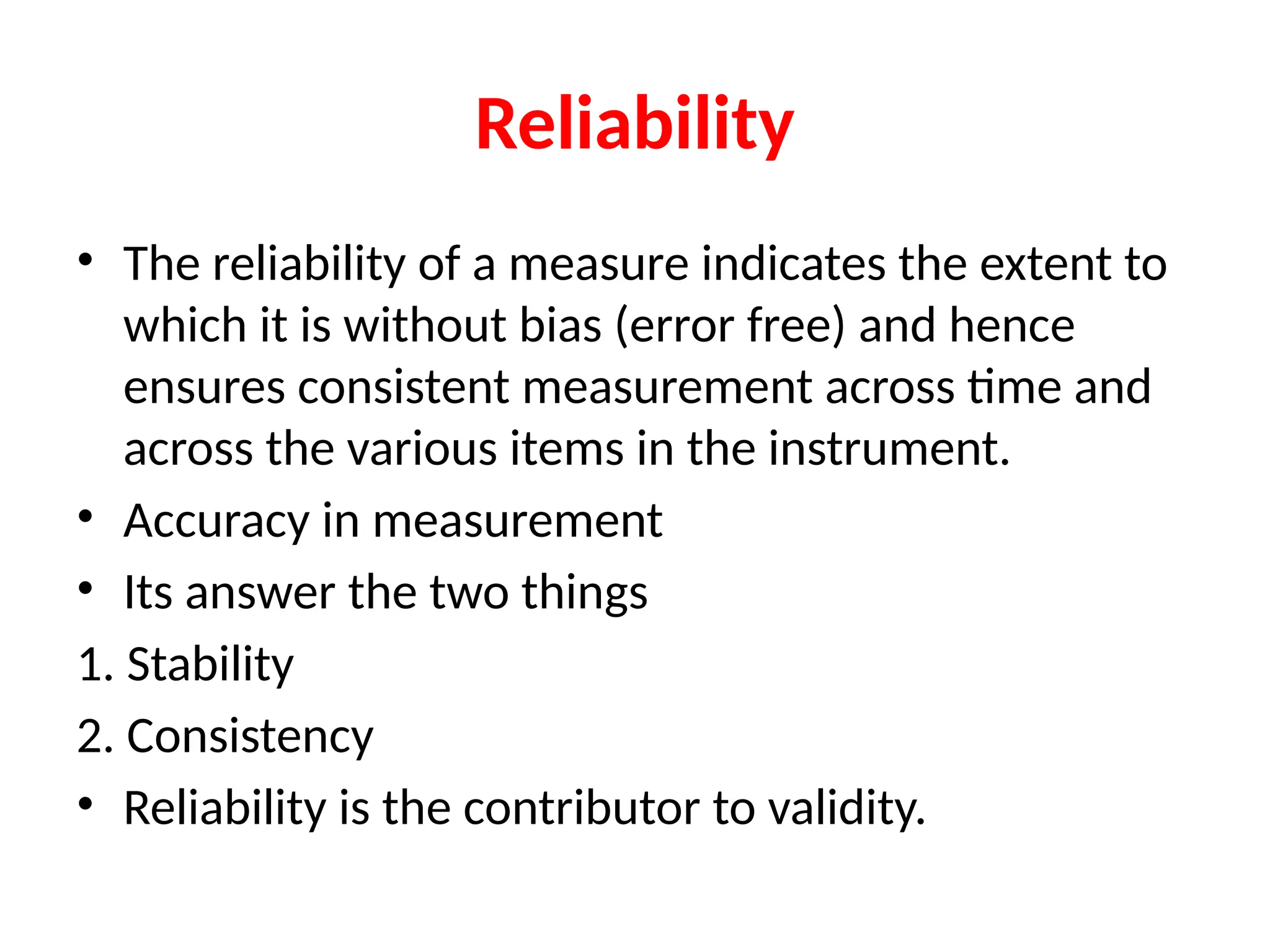 MEASUREMENT SCALE AND RELIABILITY IN RESEARCH | PPTX