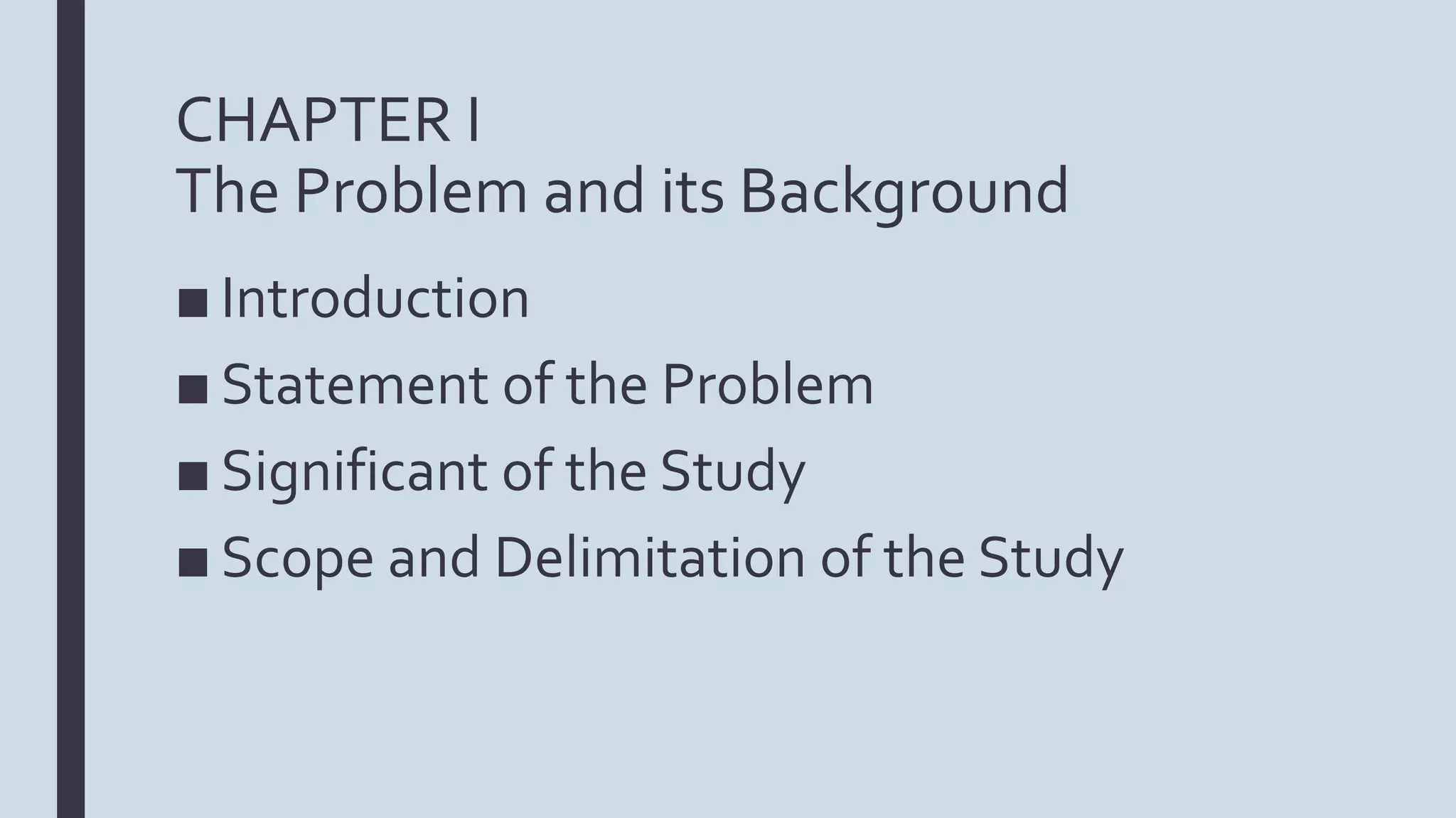 Research chapters 1 3 | PPTX