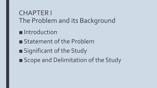 Research chapters 1 3 | PPTX