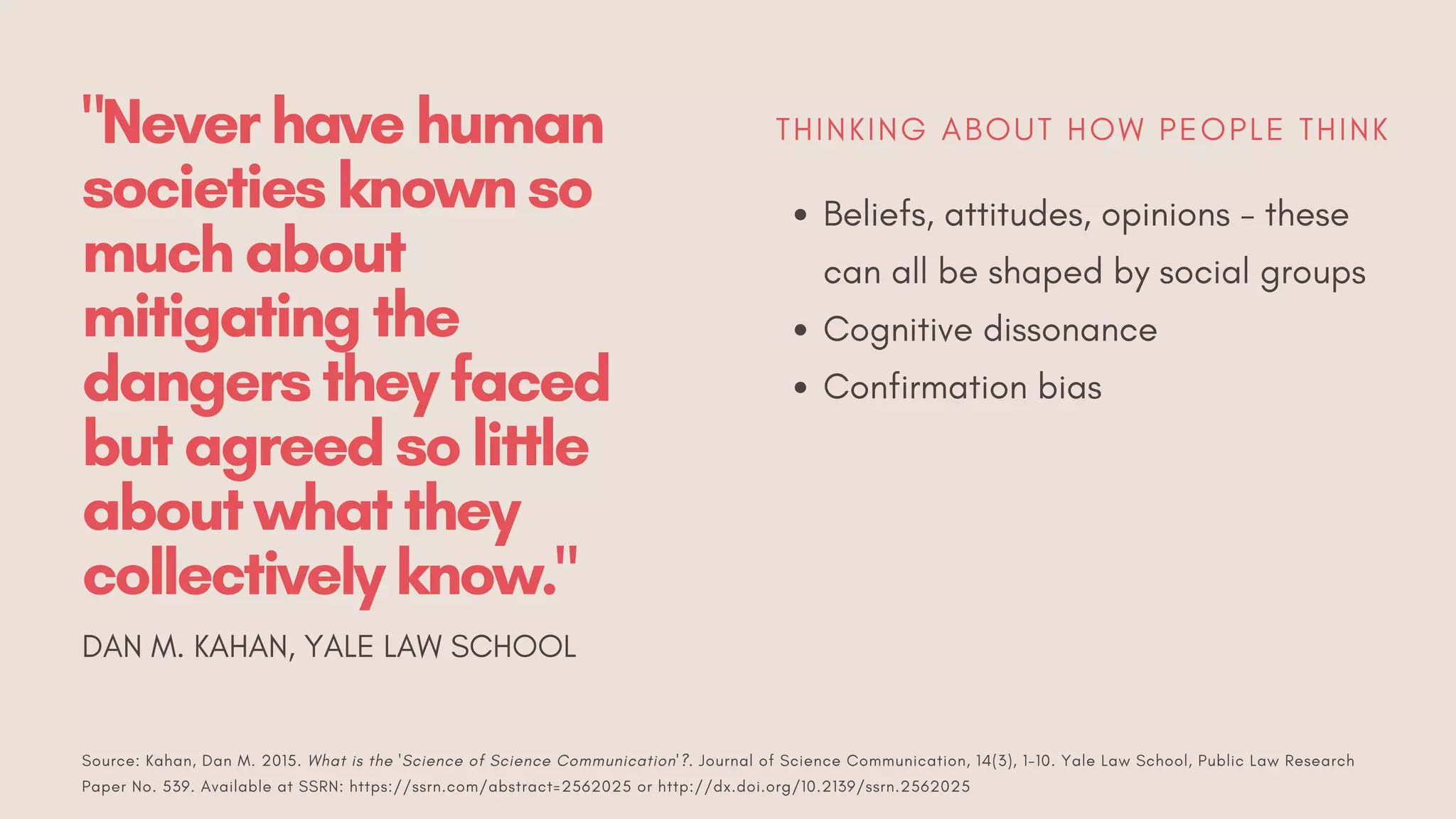 Lecture 4: Research Communication and an Introduction to the Three ...