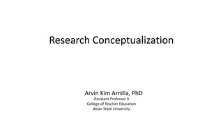 Research conceptualization new | PDF