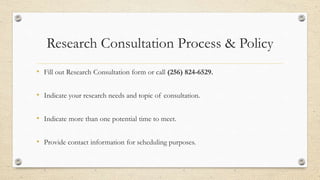 Research consultations | PPTX