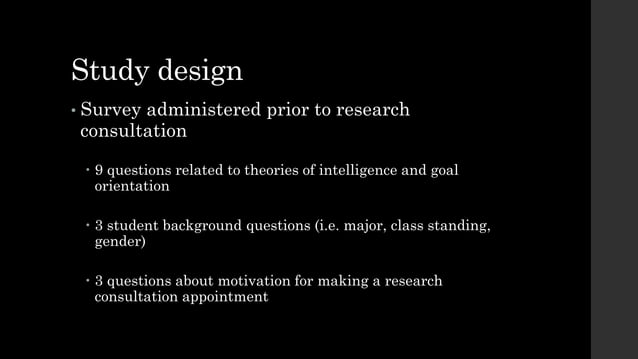 Research Consultations and Dweck's Theories of Intelligence