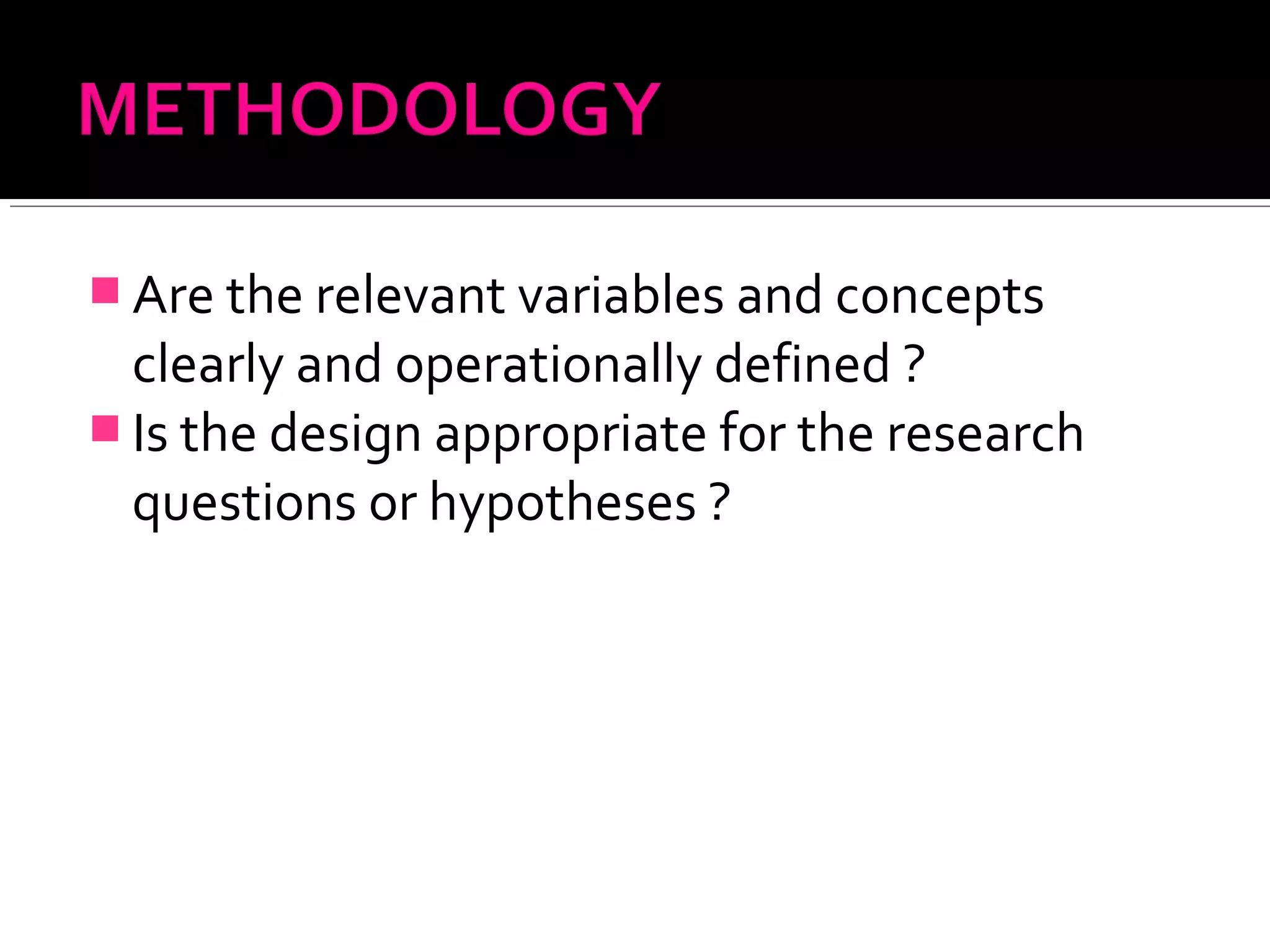 Research critique | PPT