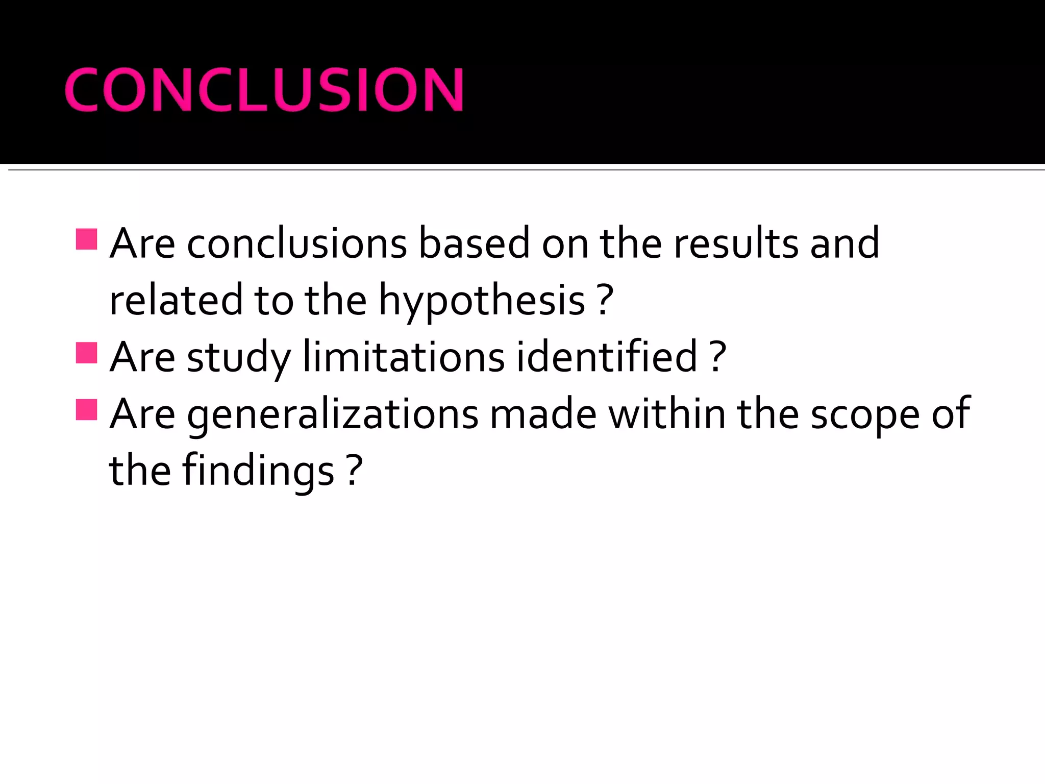 Research critique | PPT