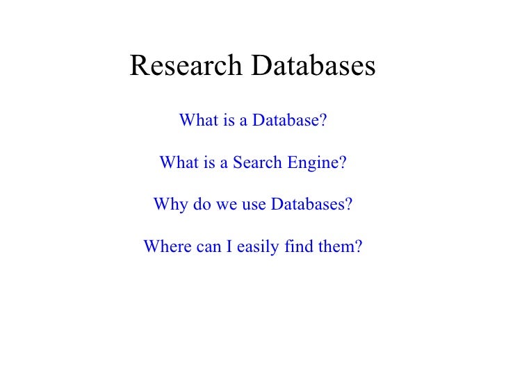 Research Databases